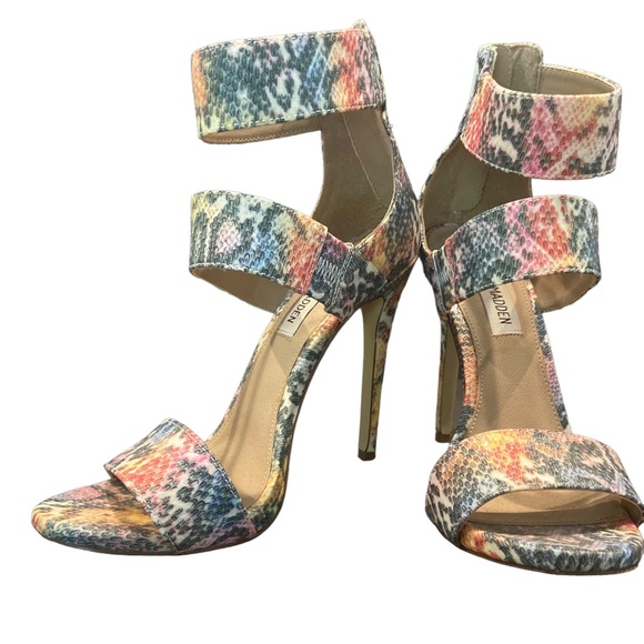 Steve Madden | Shoes | Steve Madden Mira Multi Color Snakeskin High ...